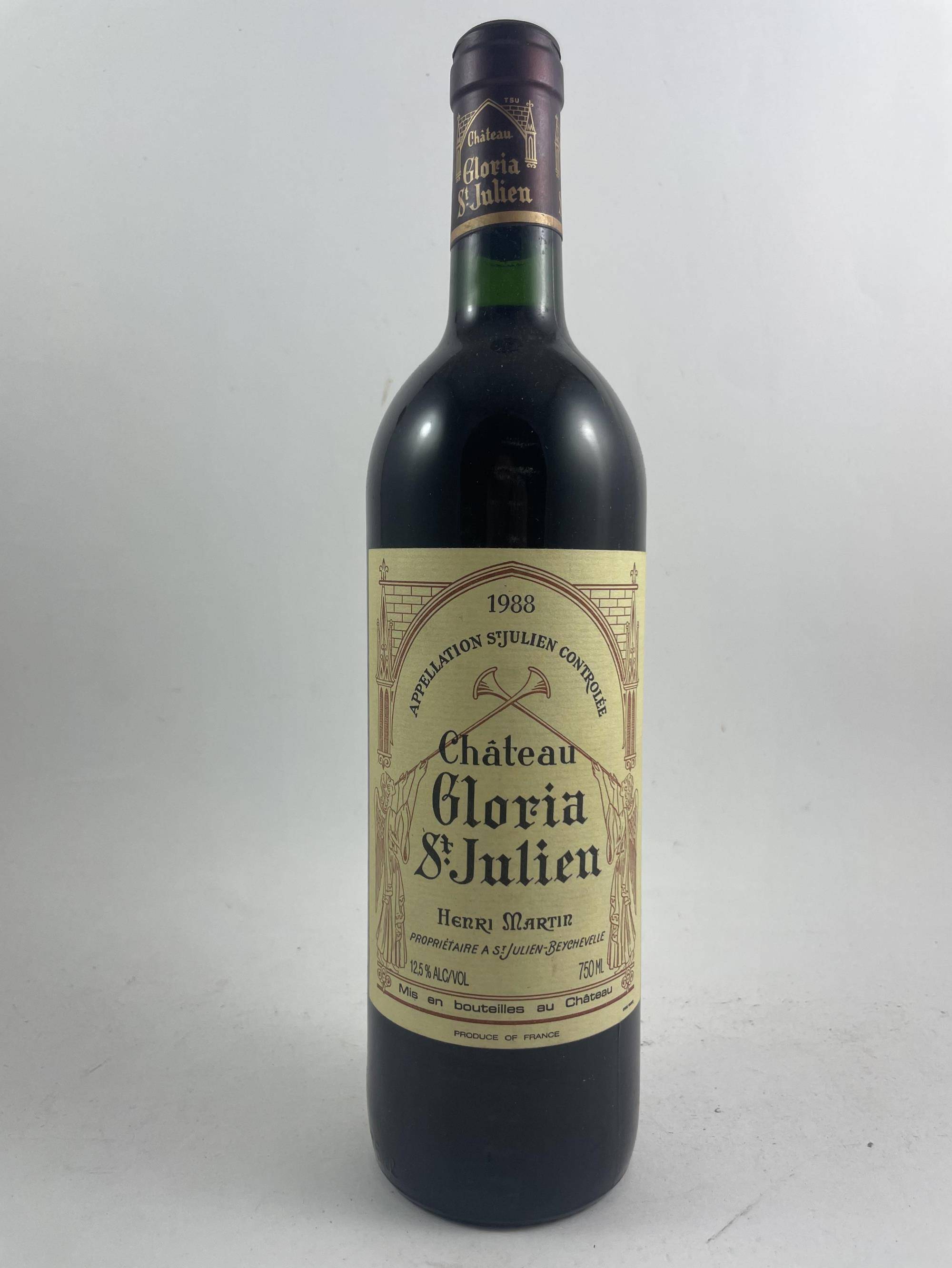 Château Gloria 1988 - Vin rouge d'exception